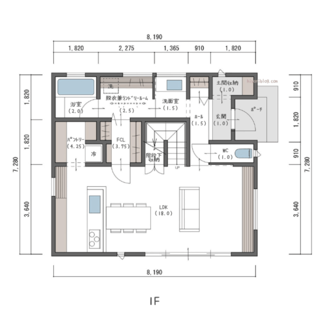 2階建×4LDK×33坪｜回遊動線とフリースペースが便利！35坪以下で機能的な間取り | 咲くくらし
