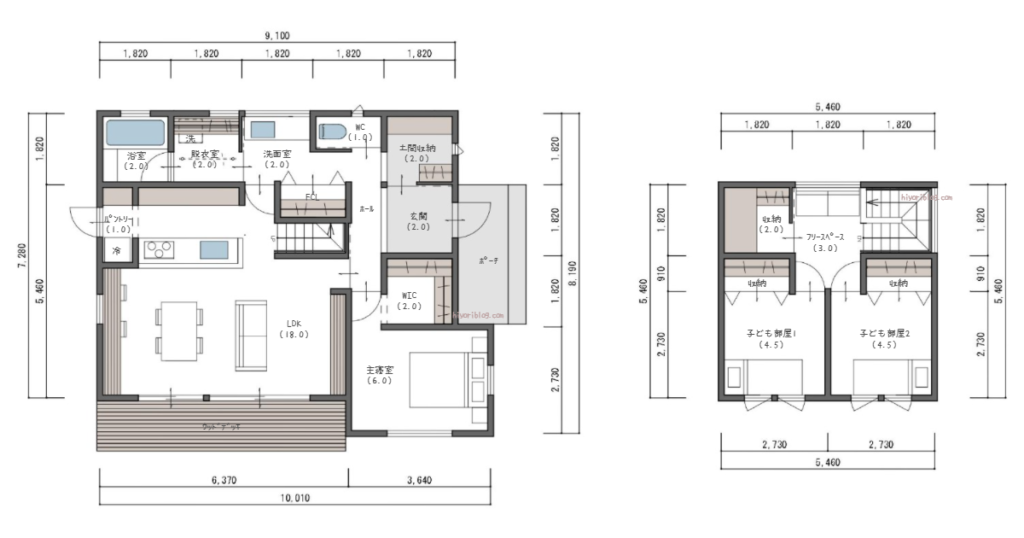 2階建×3LDK×30坪｜30坪で充実！1階に主寝室がある間取り | 咲くくらし