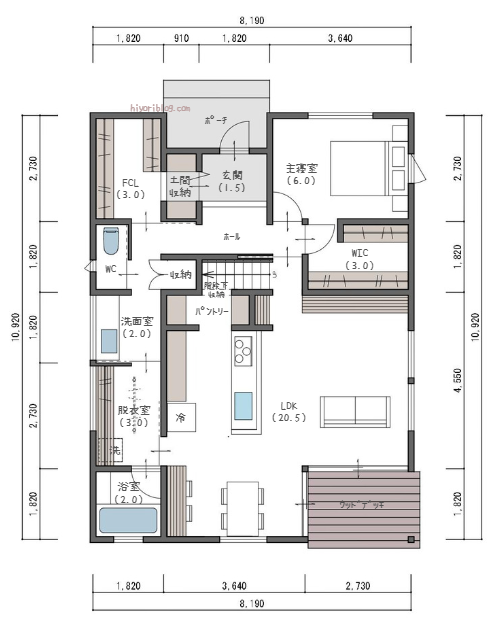 【2階建×4LDK×35坪】1階に主寝室がある35坪の間取り ファミクロもあり！ | 咲くくらし