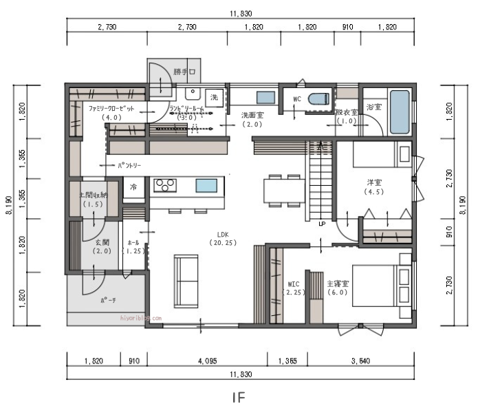 2階建×4LDK×35坪｜回遊動線・ランドリールームのある1階主寝室の間取り | 咲くくらし