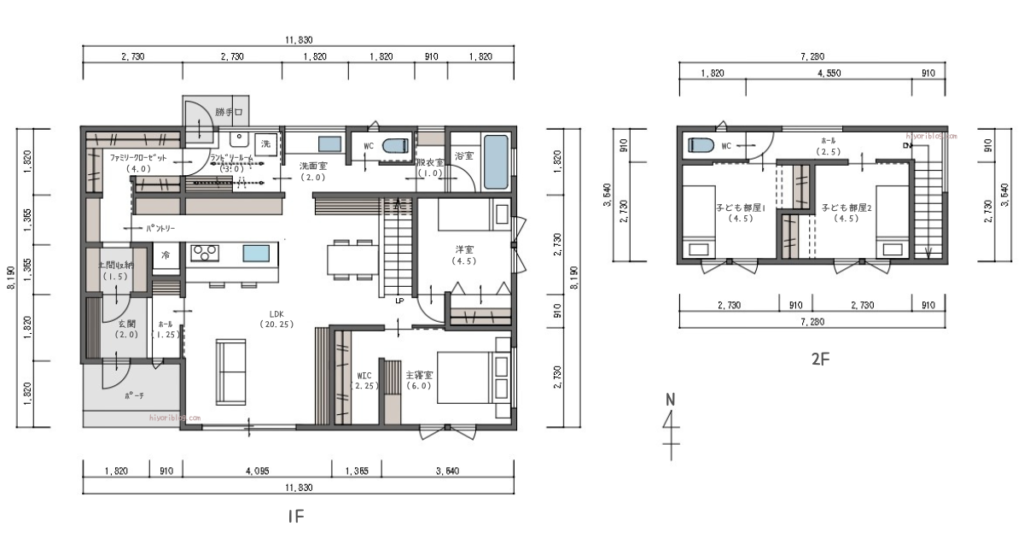 2階建×4LDK×35坪｜回遊動線・ランドリールームのある1階主寝室の間取り | 咲くくらし