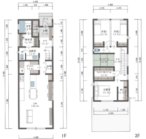 【2階建×3LDK×35坪】間口が狭い土地の、細長い間取り | 咲くくらし