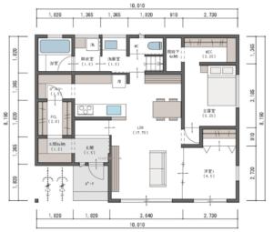 2階建×4LDK×30坪｜1階に2部屋あるほぼ平屋！フレキシブルに使える間取り｜No.2-12 | 咲くくらし
