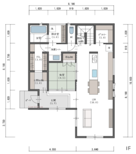 2階建×4LDK×36坪｜玄関から入れる和室のある間取り | 咲くくらし