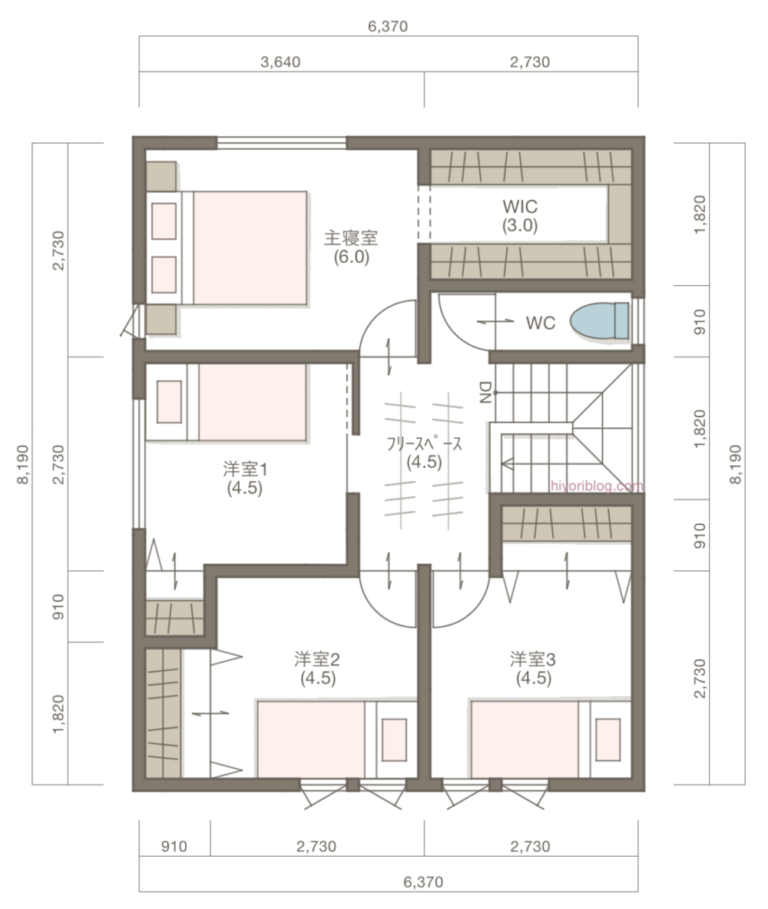 2階建×4LDK×31坪｜回遊できる約30坪の総二階の間取り｜No.2-28 | 咲くくらし